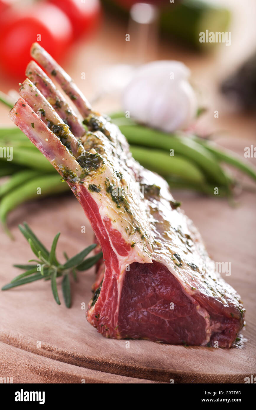 Rack lamb raw meat hi-res stock photography and images - Alamy