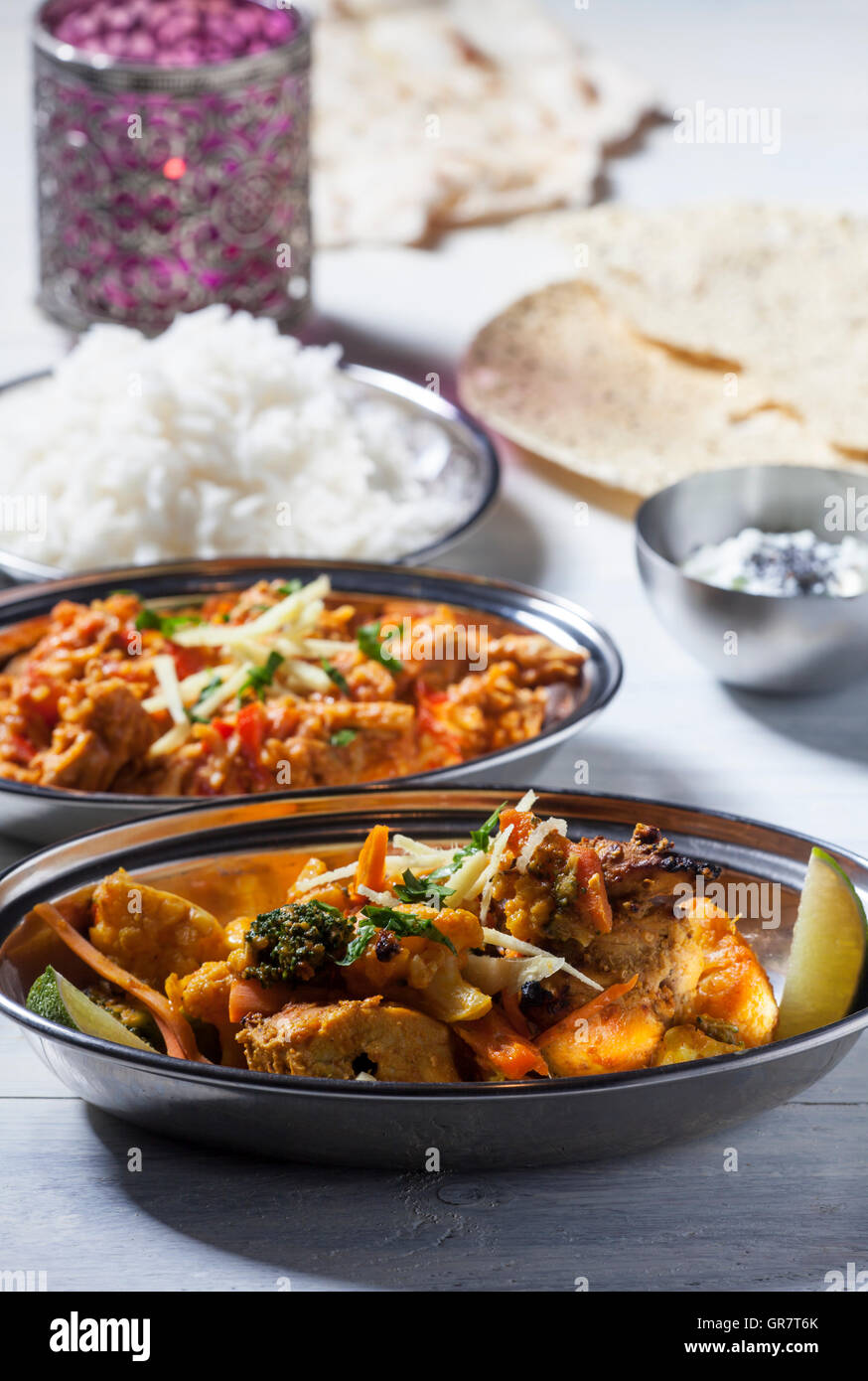 Traditional indian meals indian food hi-res stock photography and ...