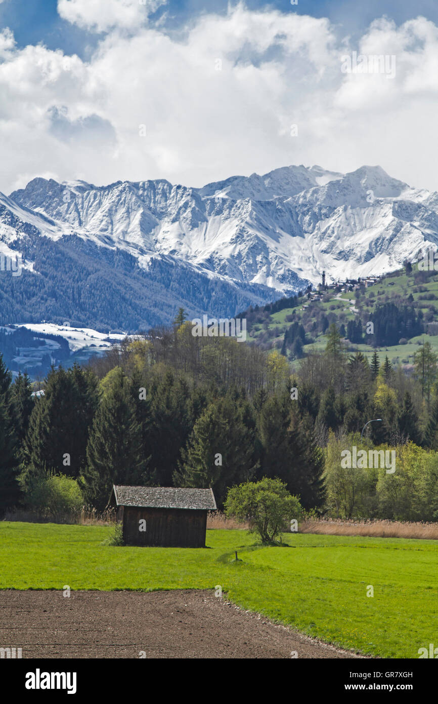 Spring In The Eisack Valley Near Sterzing Stock Photo - Alamy