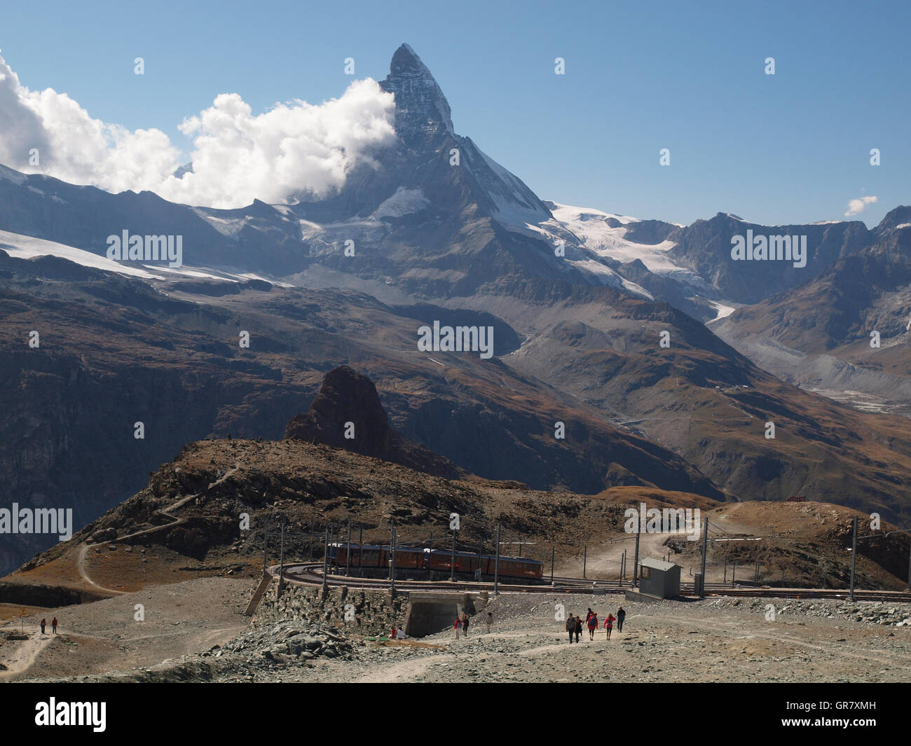 Switzerland wallis zermatt gornergrat gornergratbahn hi-res stock ...