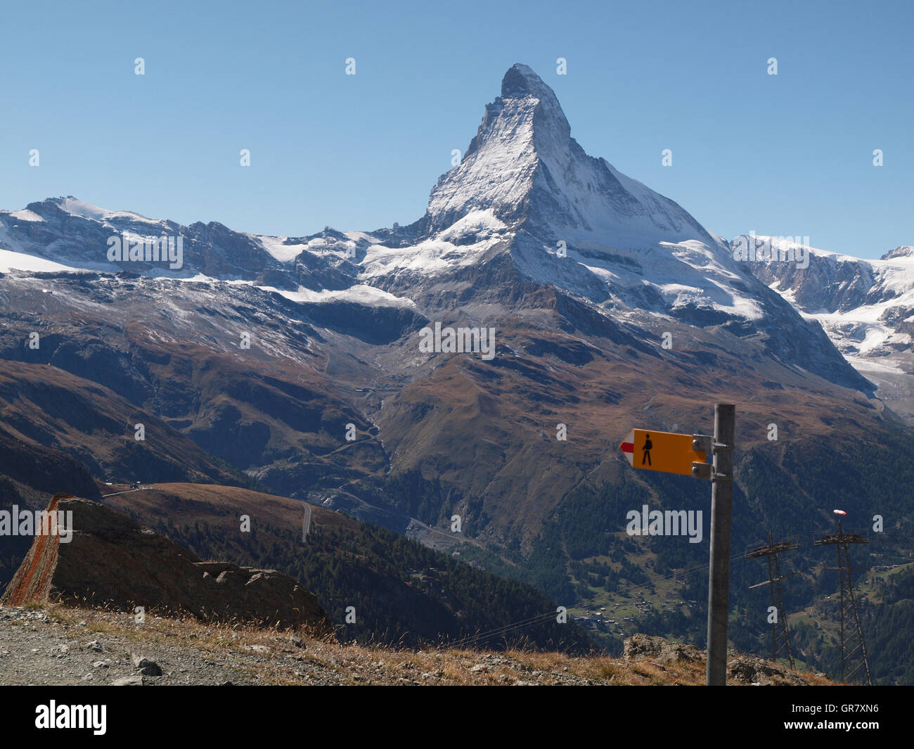 View Of The Matterhorn Stock Photo - Alamy