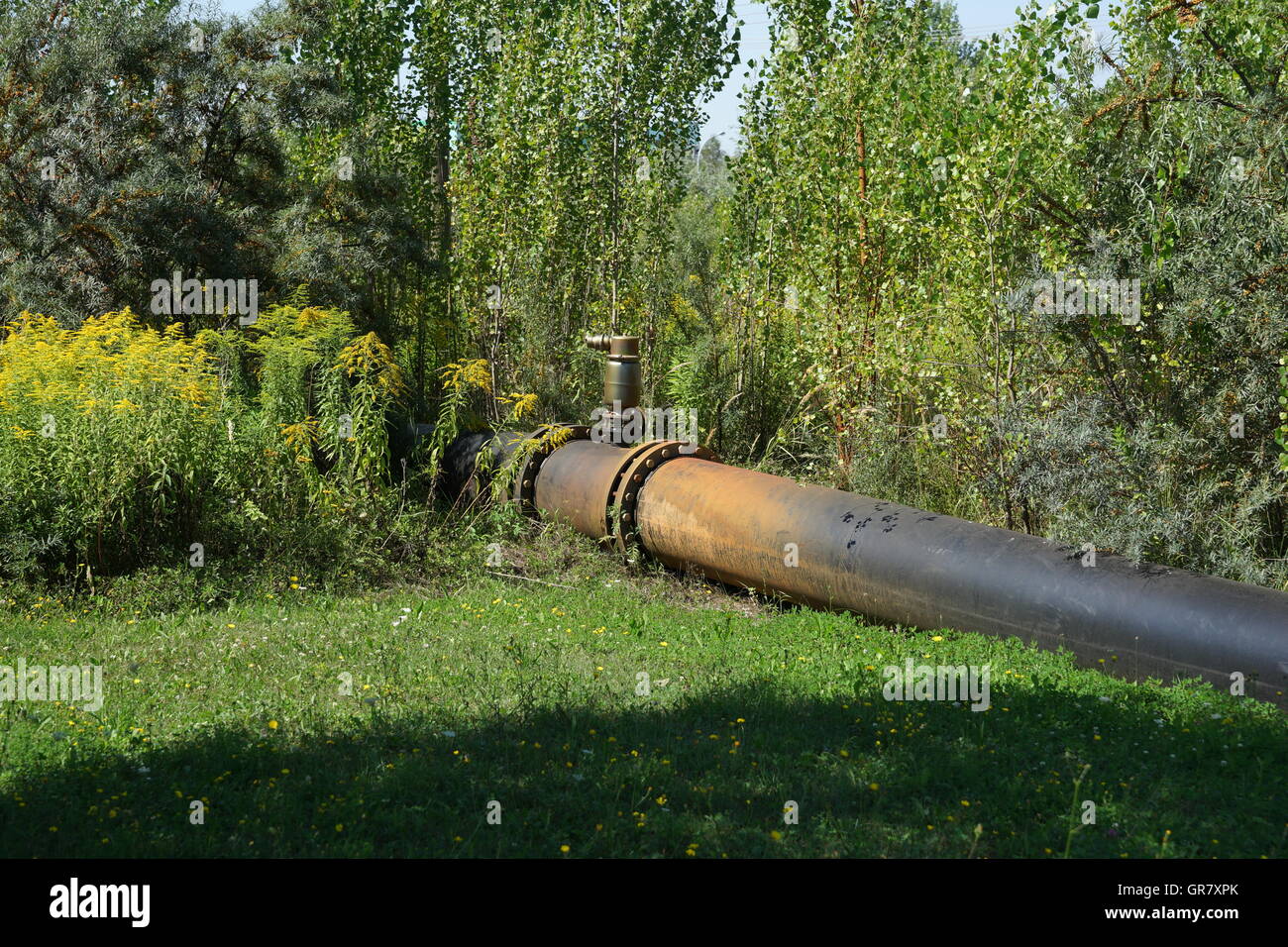 Mine Drainage With The Ventilation On Open Pit Stock Photo - Alamy