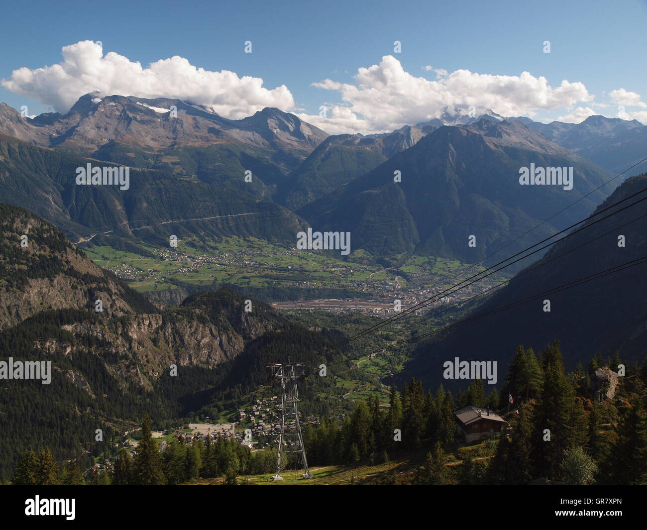 Overlooking Blatten, Brig And The Simplon Road Stock Photo - Alamy