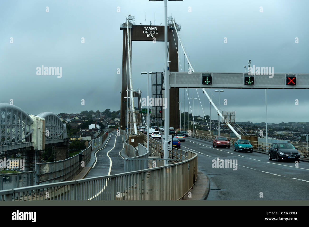 The Tamar Bridge Over The River Saltash Stock Photo - Alamy