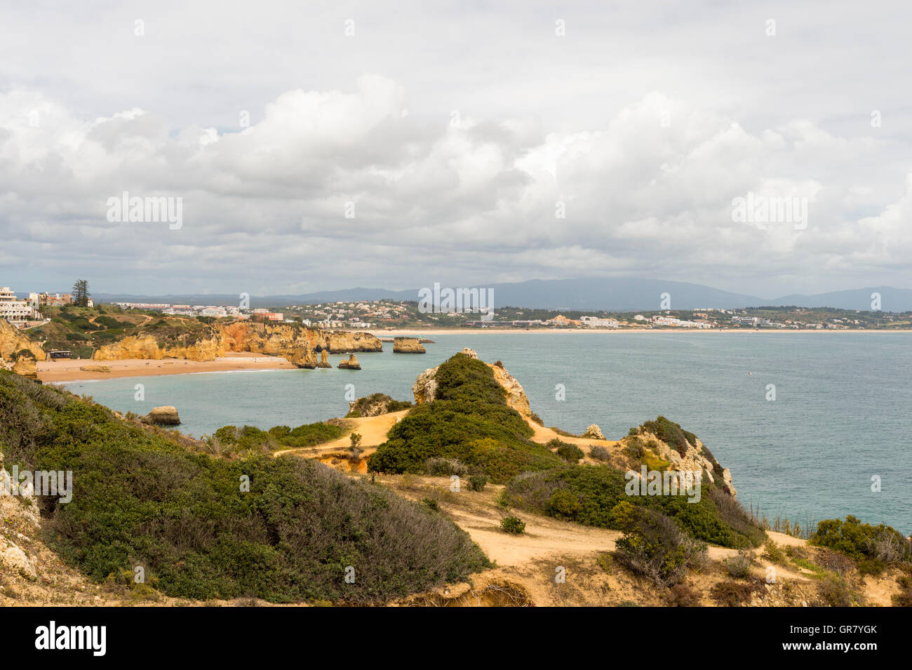 Cliffs With Hiking In Lagos Stock Photo - Alamy