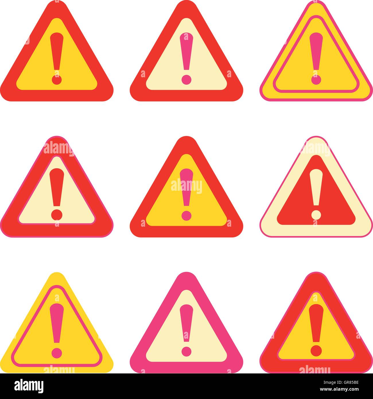 Set of Vector Exclamation Signs Stock Vector Image & Art - Alamy