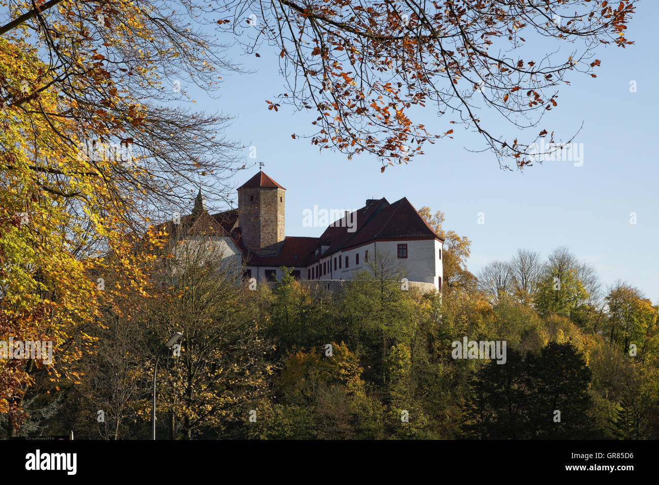 Bad Iburg Castle In Autumn, Osnabruecker Land, Lower Saxony, Germany ...