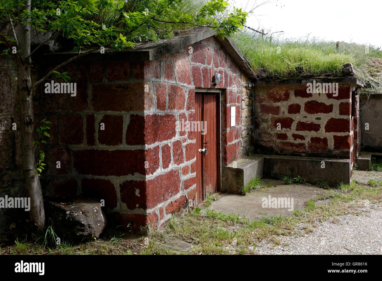 Wine Bars In The Basement Alley Of Abasár, Hungary Stock Photo - Alamy