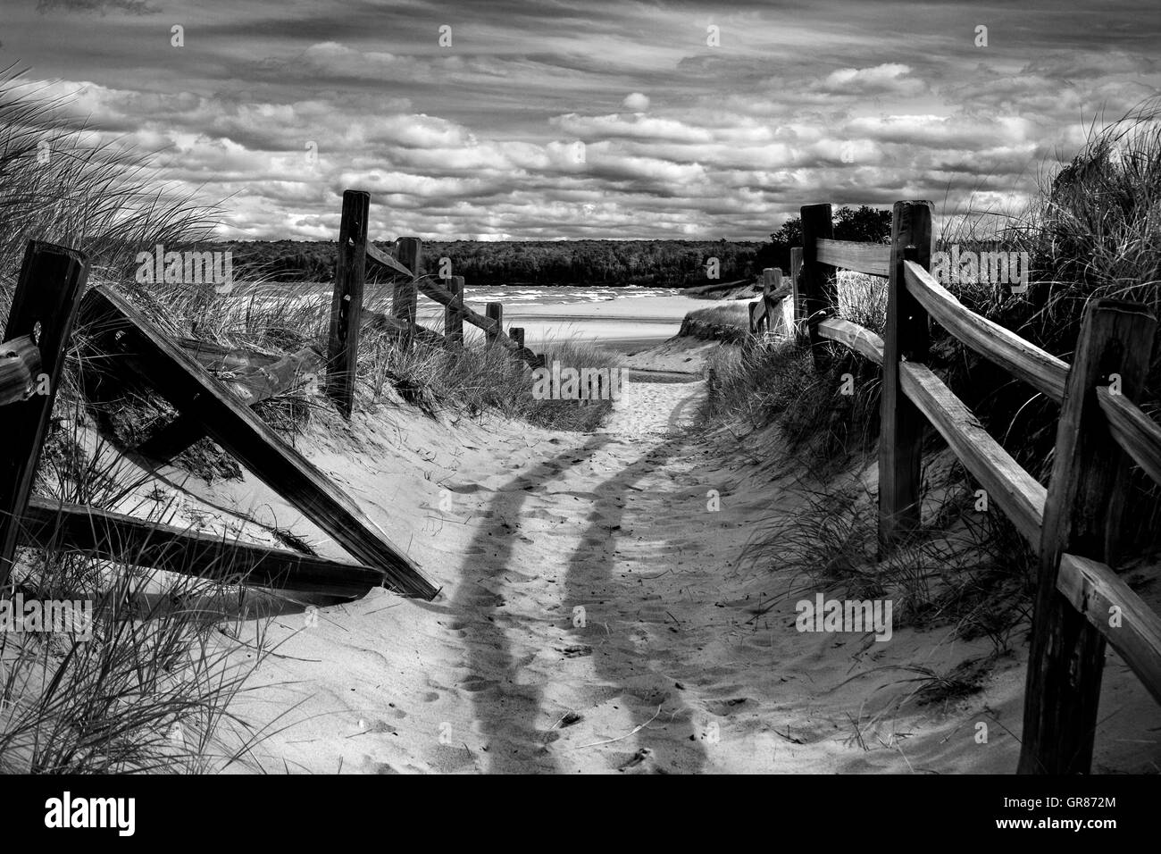 Sandy pathway to a beach on Lake Michigan, America Stock Photo - Alamy