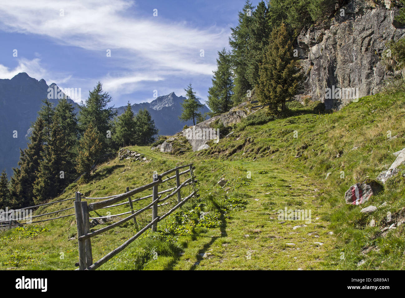 Hiking In The Oetztal Alps High Above Längenfeld Stock Photo - Alamy
