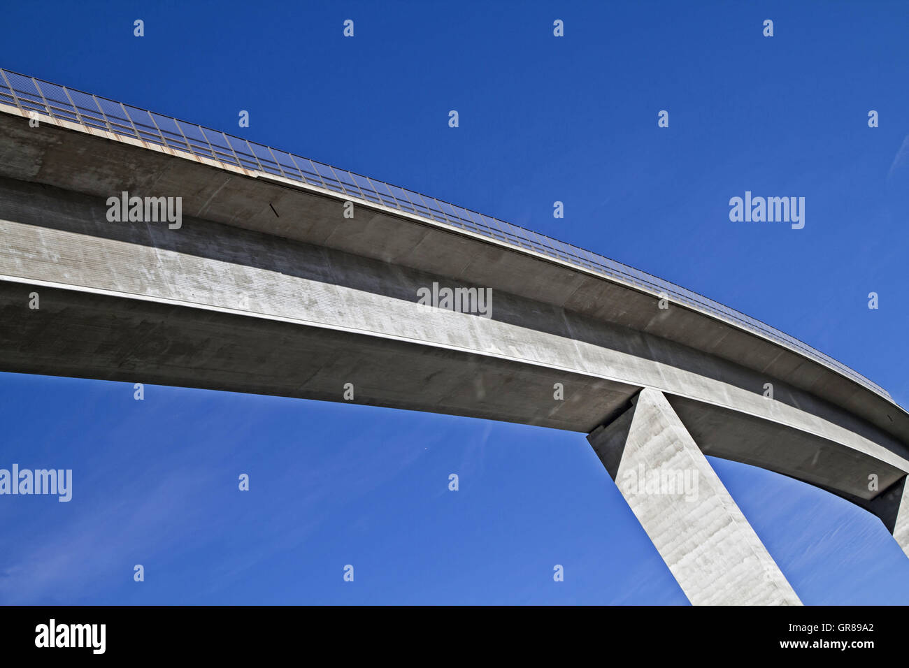 Detail Of A Concrete Bridge Cross Over The Valley Stock Photo - Alamy