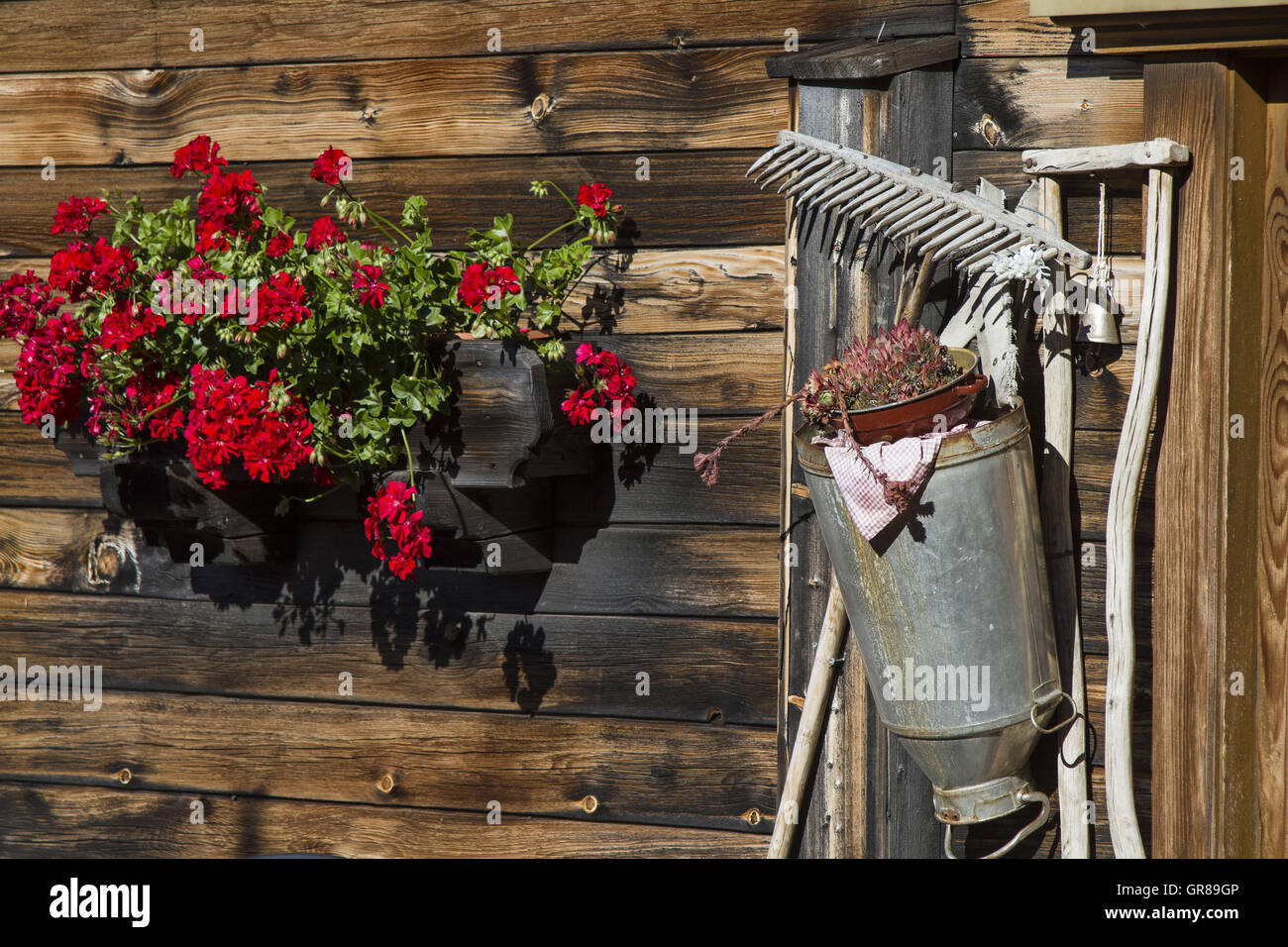 Still Life At A Mountain Hut Stock Photo - Alamy