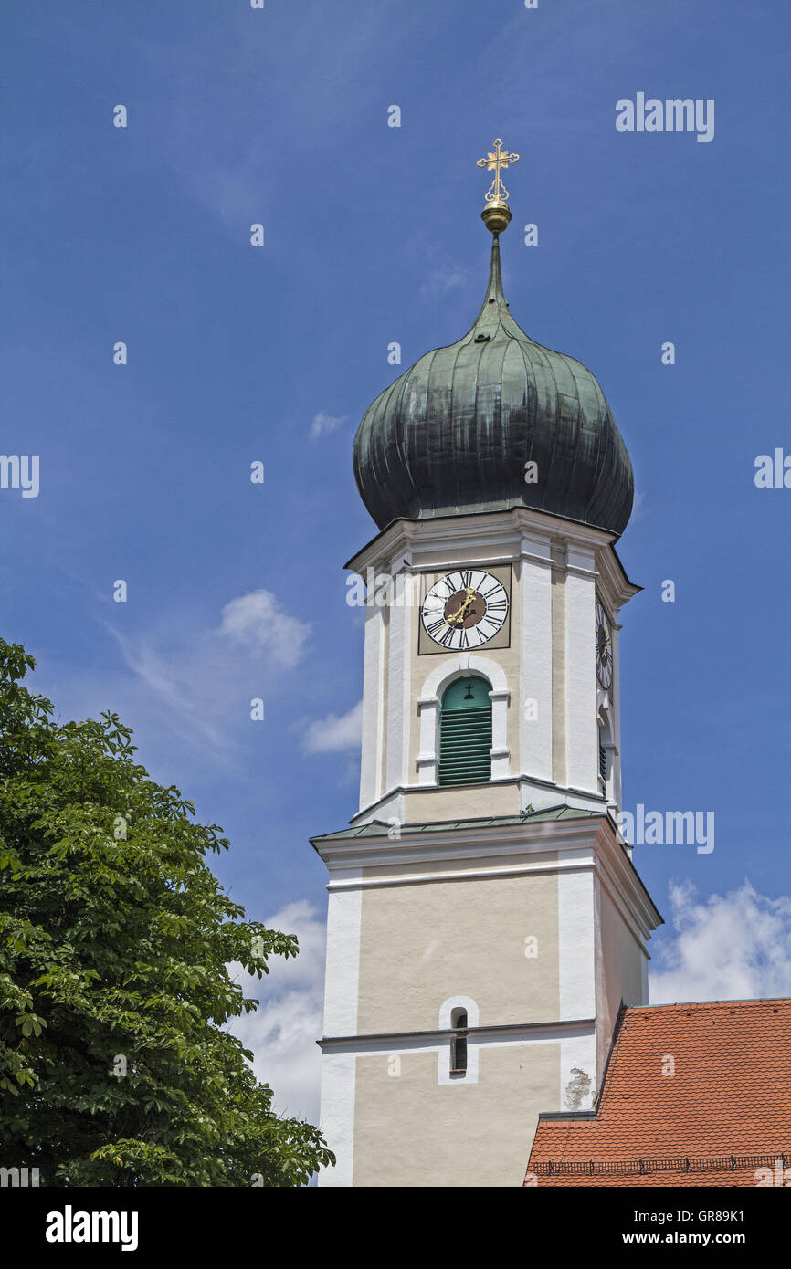 St. Peter And Paul, The Catholic Parish Church Of Oberammergau Was Built In Baroque Style Stock ...