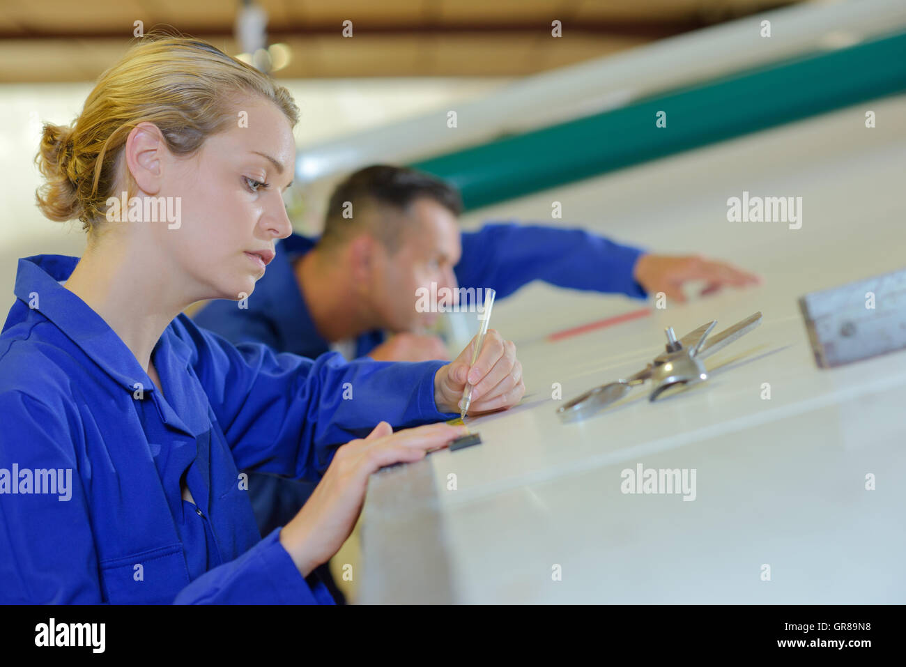 marking a vinyl sheet Stock Photo - Alamy