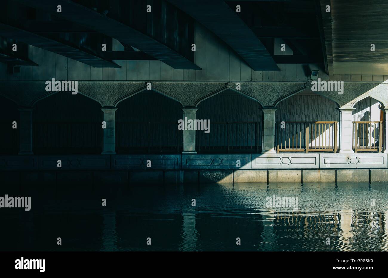 Canal Below Bridge Stock Photo - Alamy