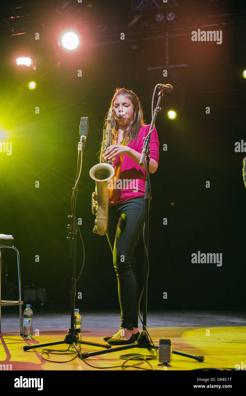 Melissa Aldana, Pablo Menares And Jochen Rueckert At Pori Jazz 2015 ...