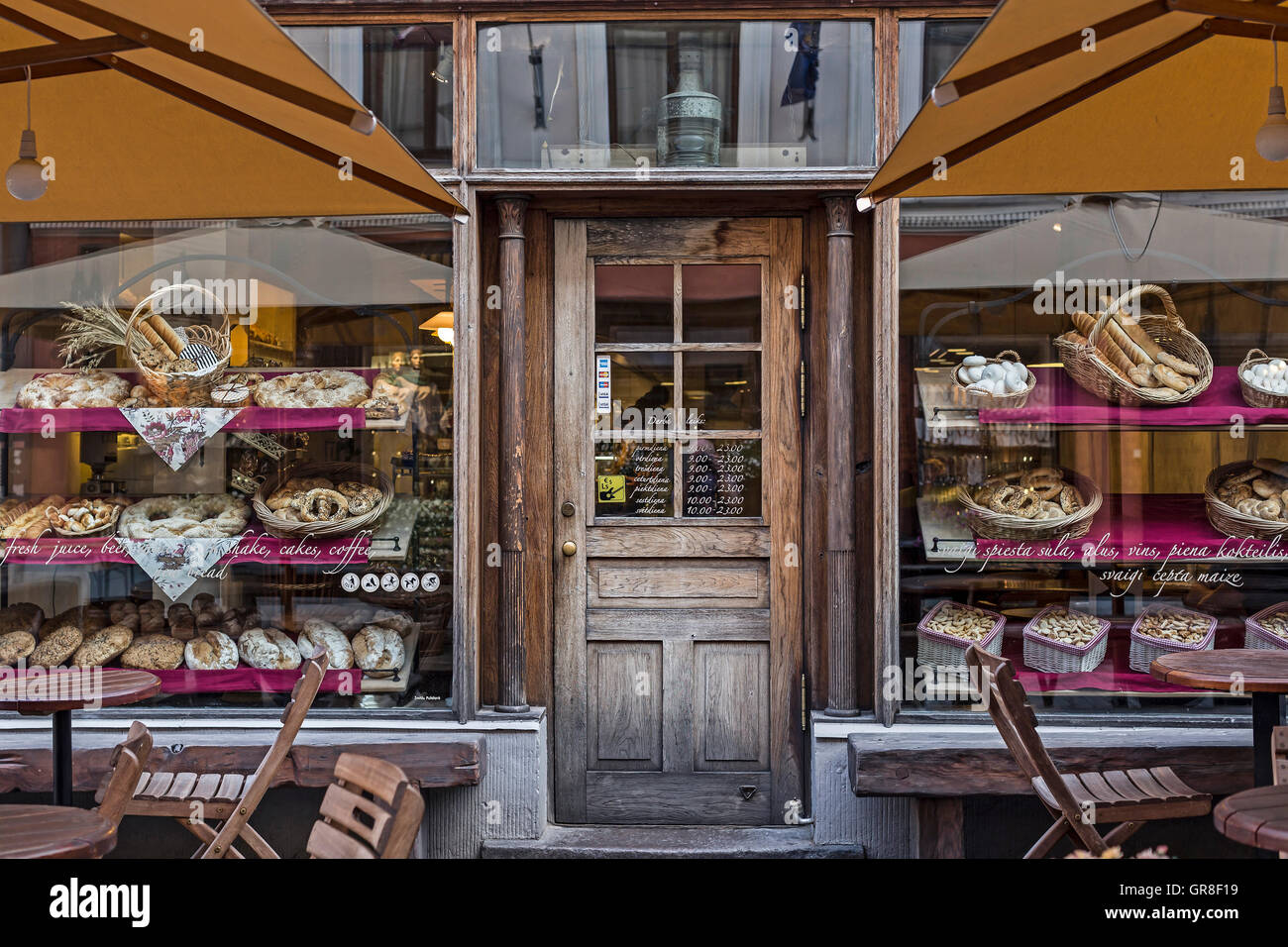 Window Of A Bakery Shop In The Latvian Capital Riga Stock Photo - Alamy