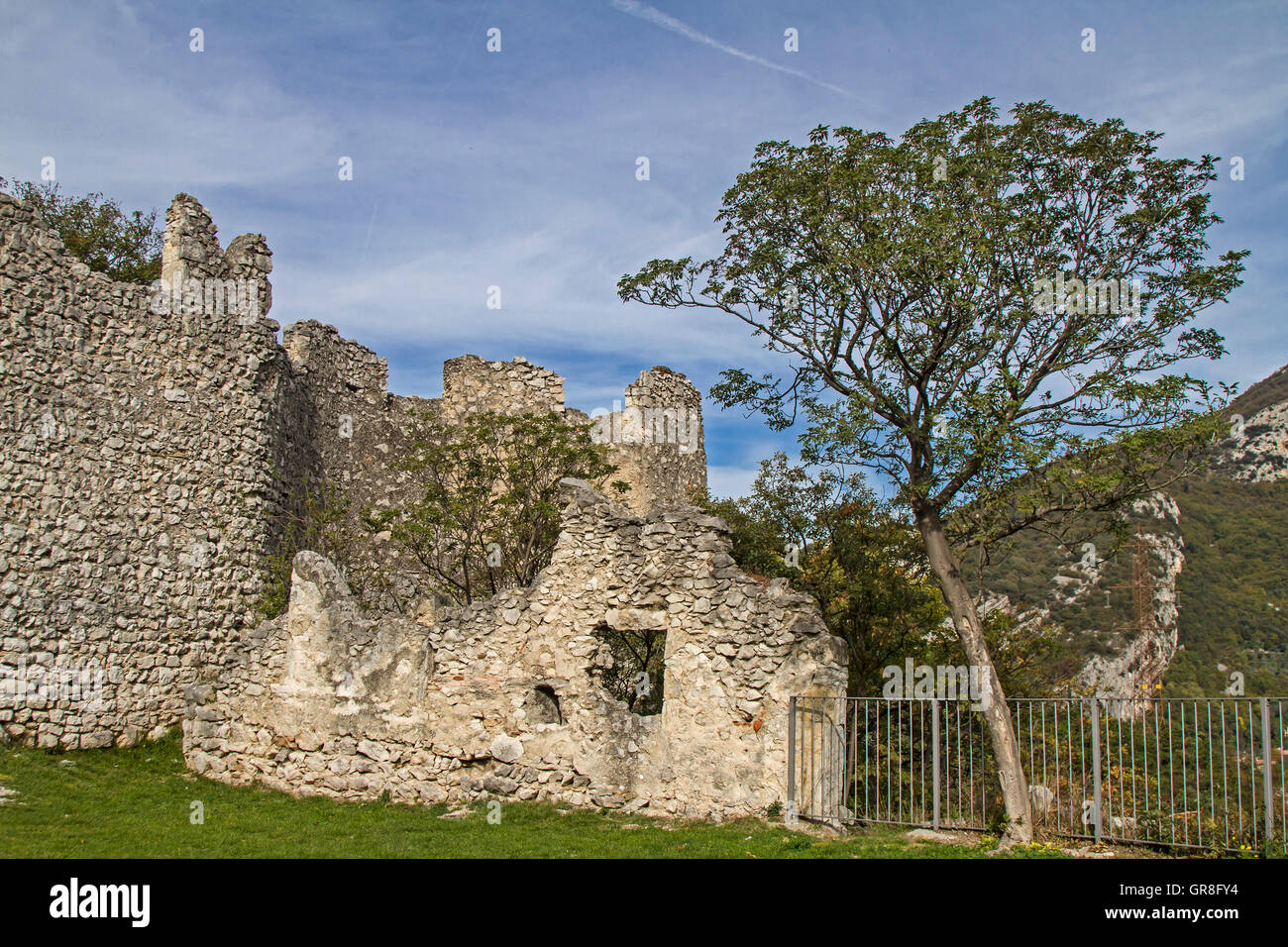 The Ruins Of The Castle Penede Located In The Small Town Of Nago Near ...