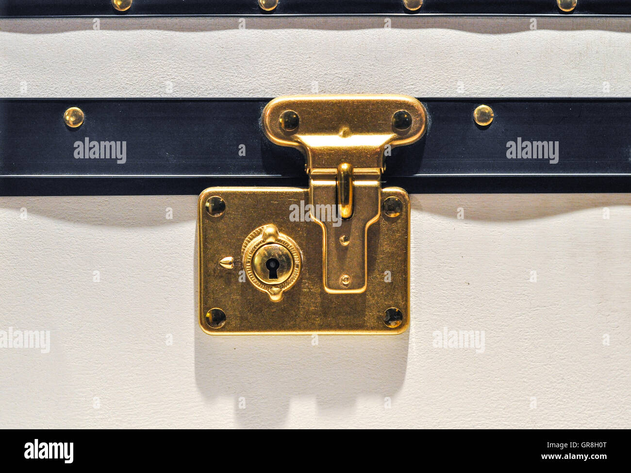 Traditional Clasp and Latch Luggage Lock Stock Photo - Alamy