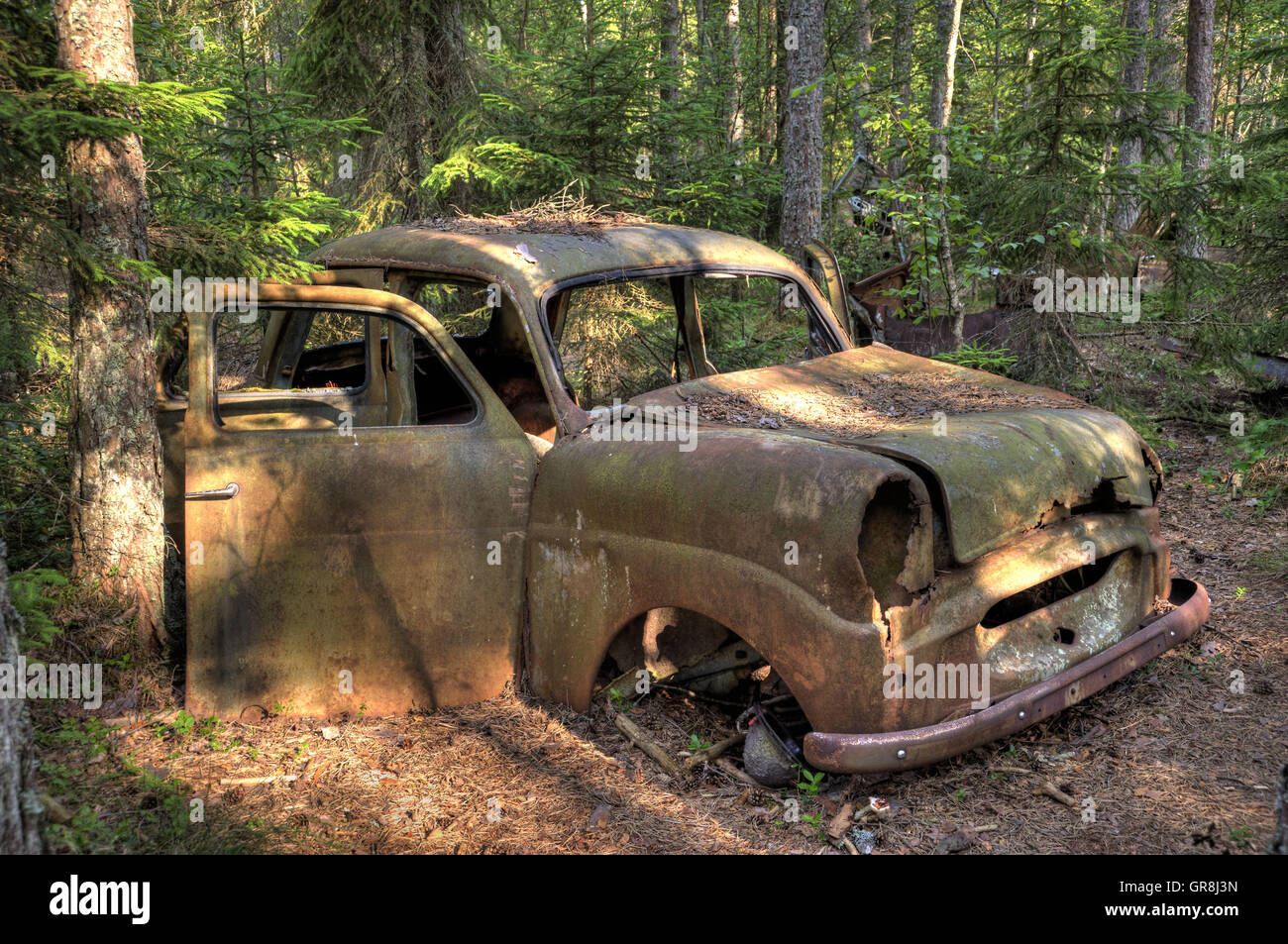 Car Dump Kirkö Mosse In Ryd, Sweden Stock Photo - Alamy