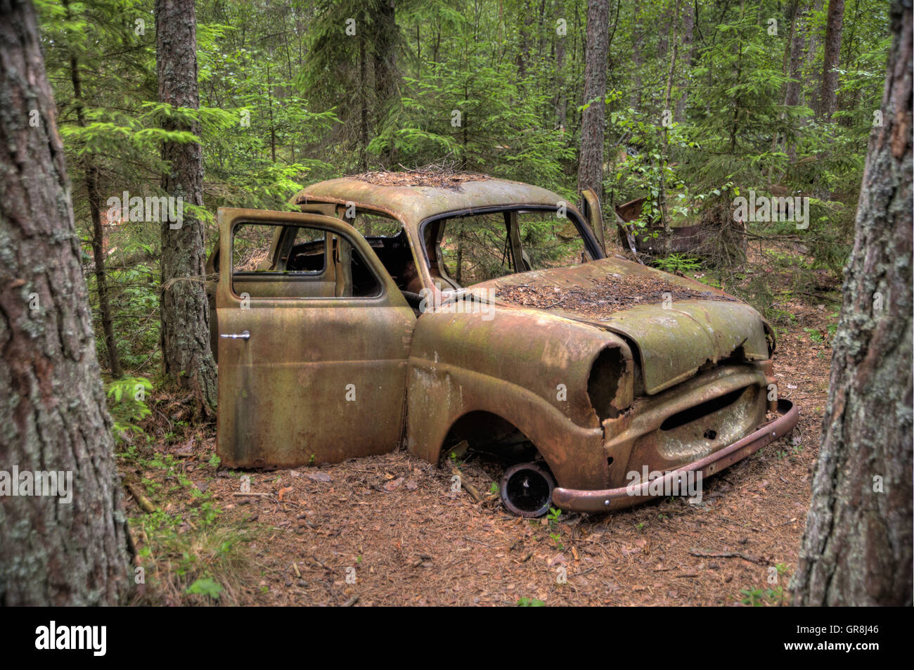 Car Dump Kirkö Mosse In Ryd, Sweden Stock Photo - Alamy