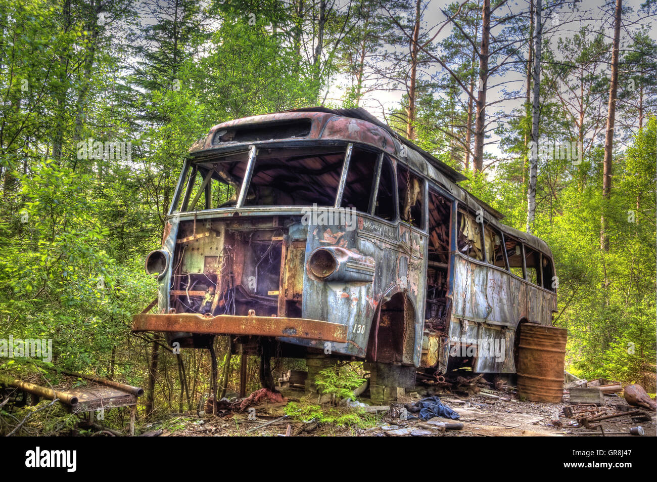 Car Dump Kirkö Mosse In Ryd, Sweden Stock Photo - Alamy