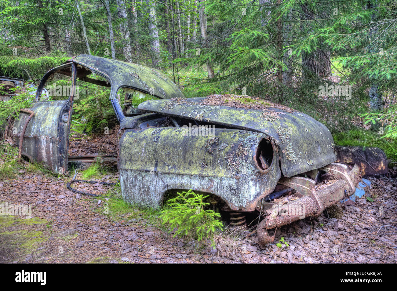Car Dump Kirkö Mosse In Ryd, Sweden Stock Photo - Alamy