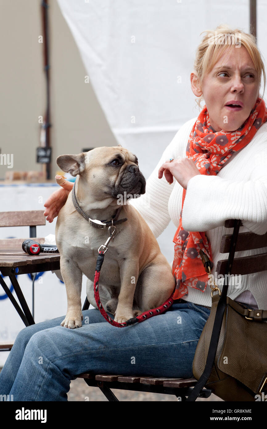 Woman and pug hi-res stock photography and images - Alamy