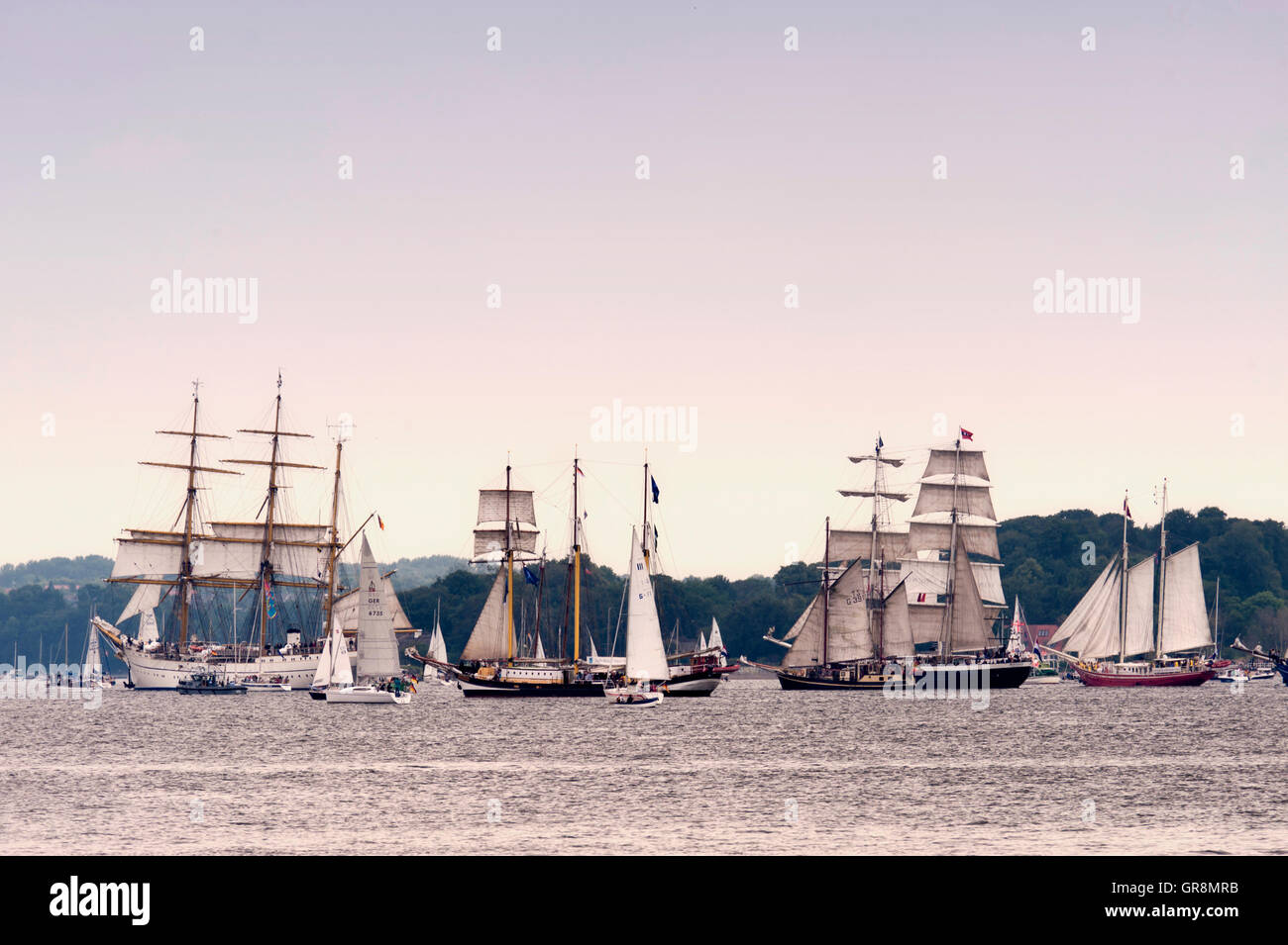 Windjammer Parade On Kiel Week, Germany, June 28, 2014 Stock Photo - Alamy