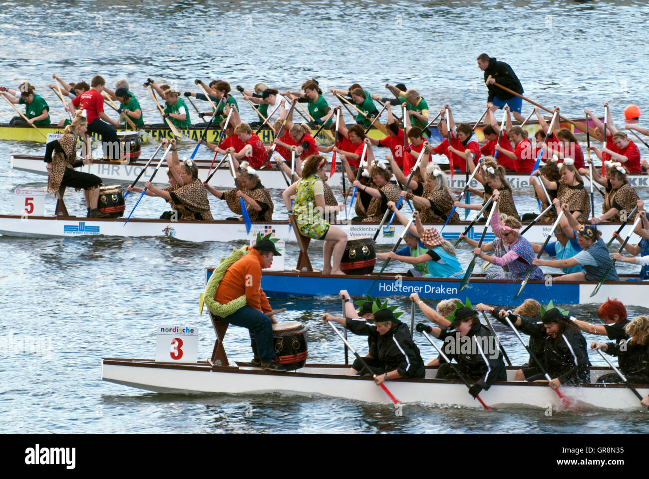 Dragon Boat Race In Kiel, Germany Stock Photo - Alamy