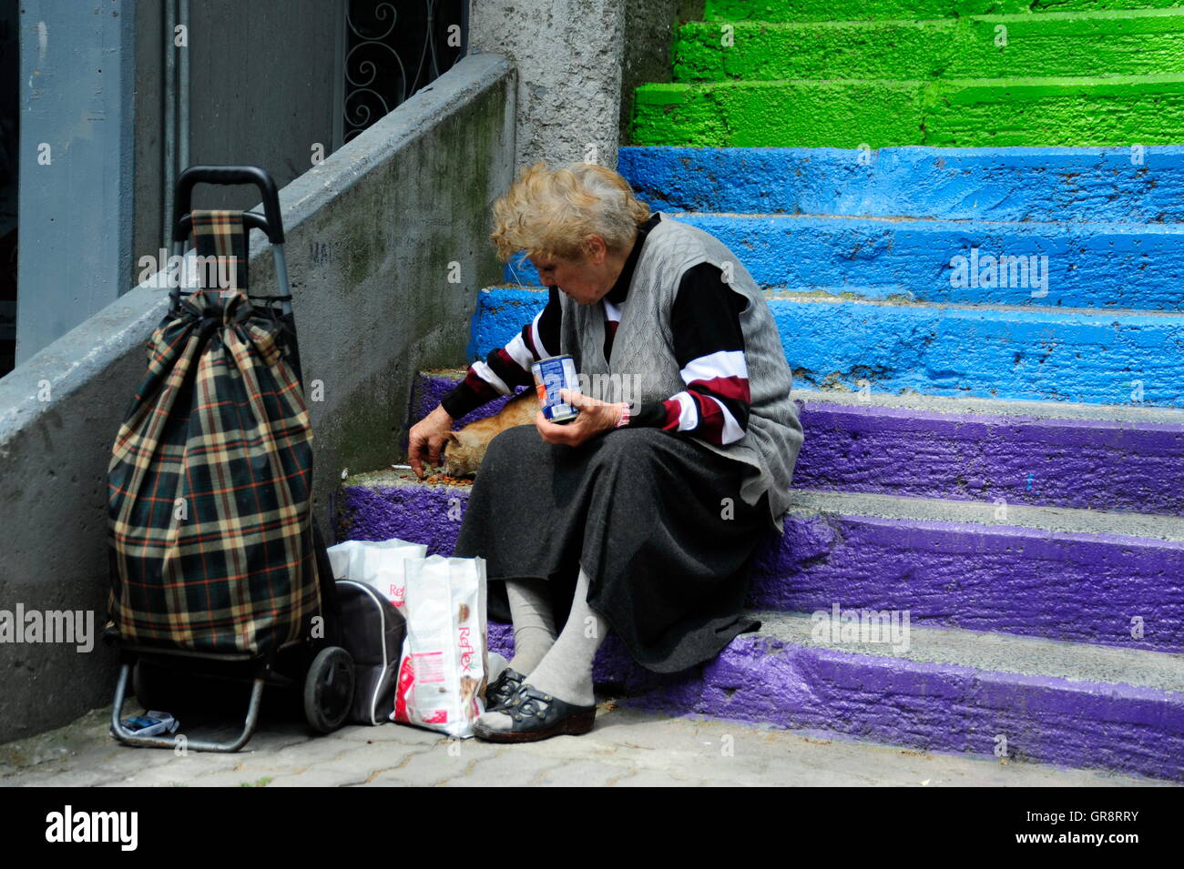 Colorful Levels In The Beyoglu District Of Istanbul Stock Photo - Alamy