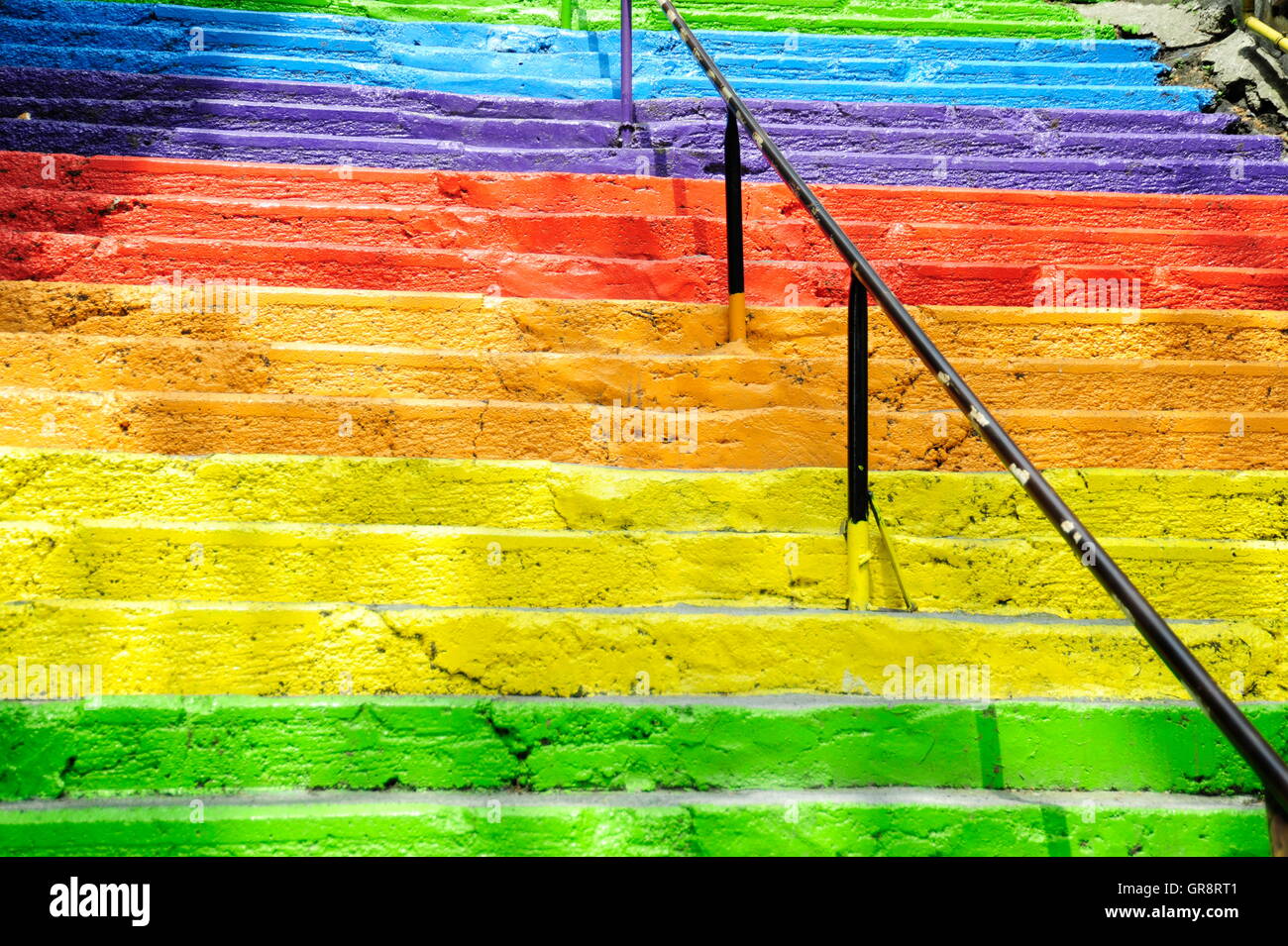 Colorful Levels In The Beyoglu District Of Istanbul Stock Photo - Alamy