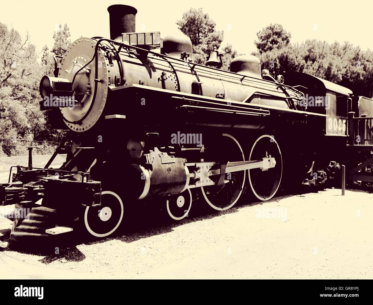 Steam train on track hi-res stock photography and images - Alamy