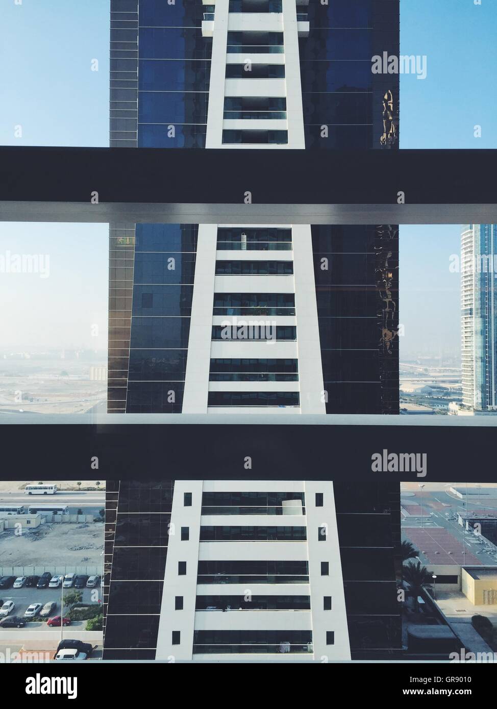 Modern Building Seeing Through Built Structure Stock Photo - Alamy