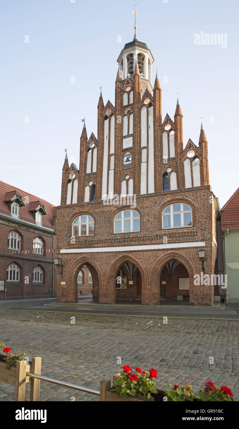 City Hall In Grimmen, Mecklenburg, Germany Stock Photo - Alamy