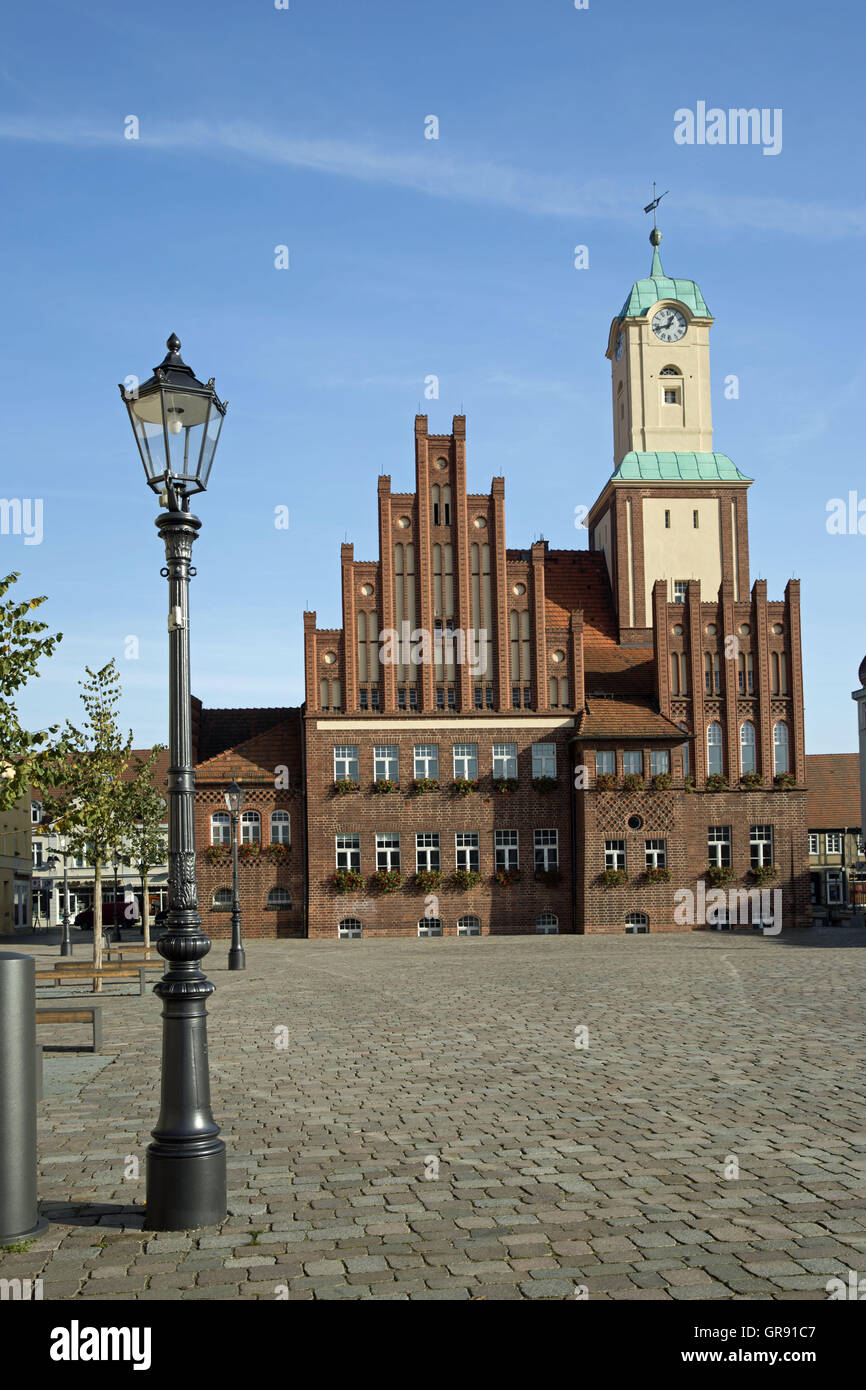 City Hall On The Market Square In Wittstock Dosse, Mecklenburg, Germany ...