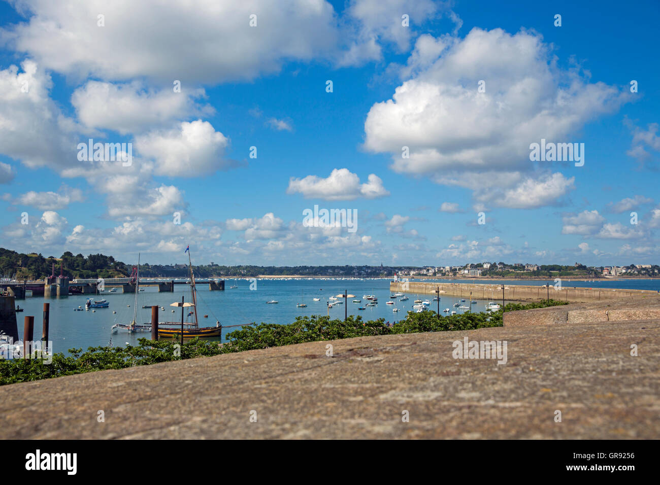 Bay Ferry Terminal And The Parts Of The Ramparts Of Saint Malo ...