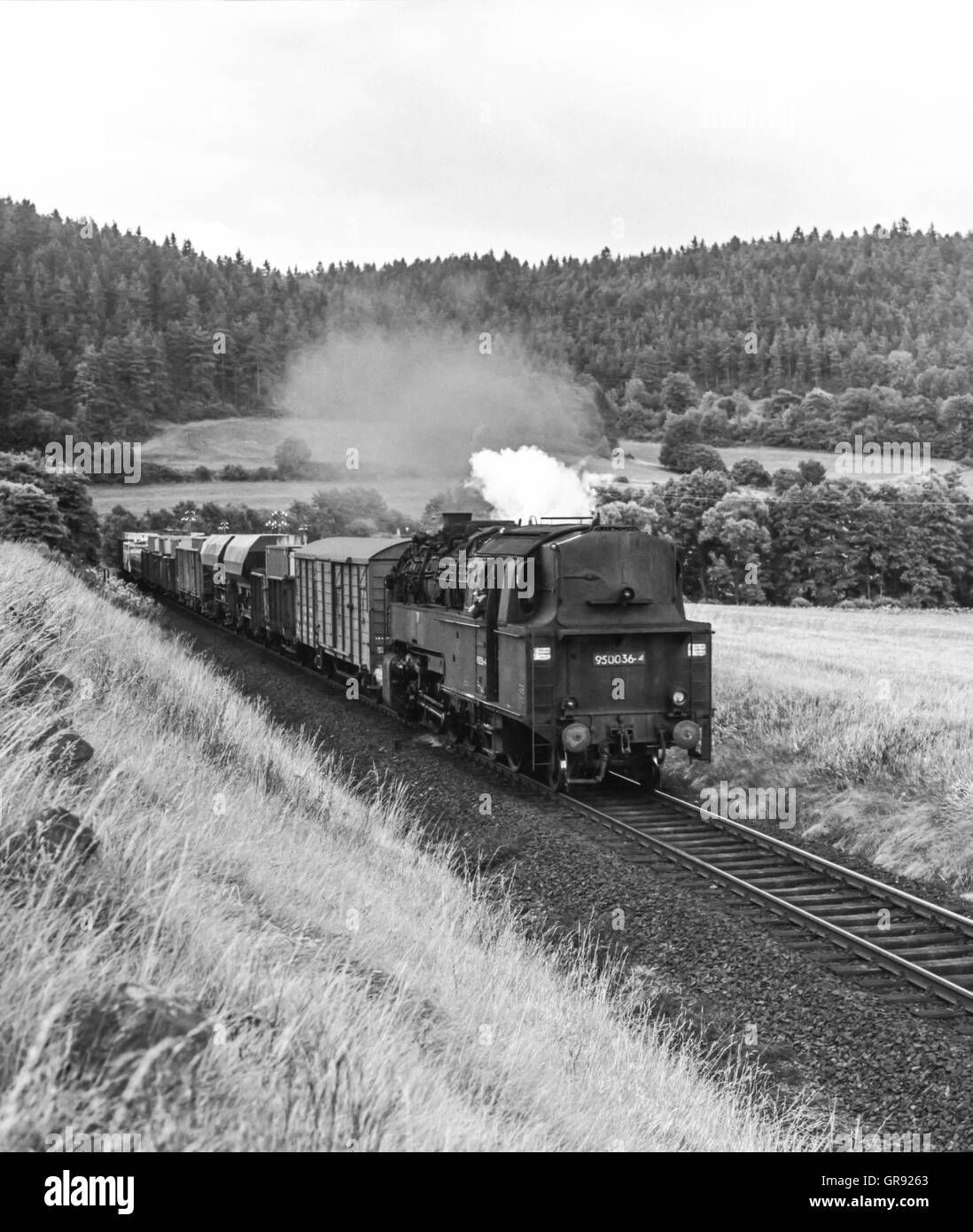 Steam Locomotive 95 0036 With Freight Train At Effelder In July 1979 ...