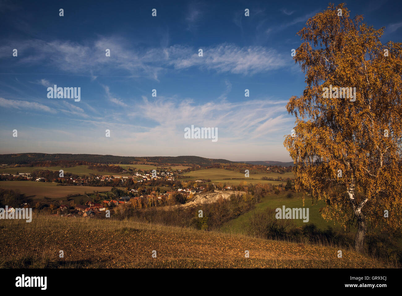 Autumn Landscape In Pößneck, Thuringia, Germany, Europe Stock Photo - Alamy