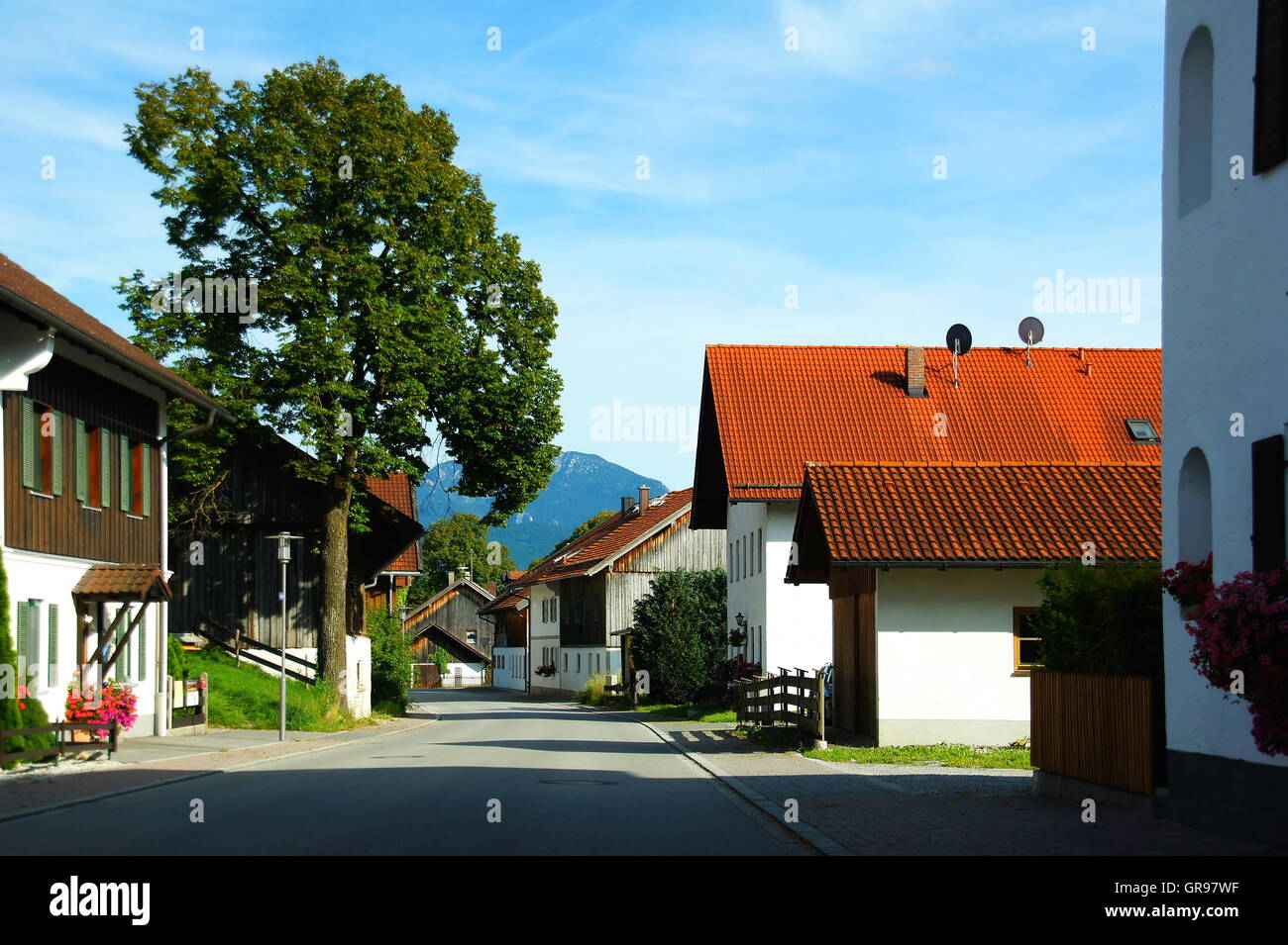 Sindelsdorf In The District Weilheim-Schongau In Bavaria Stock Photo ...