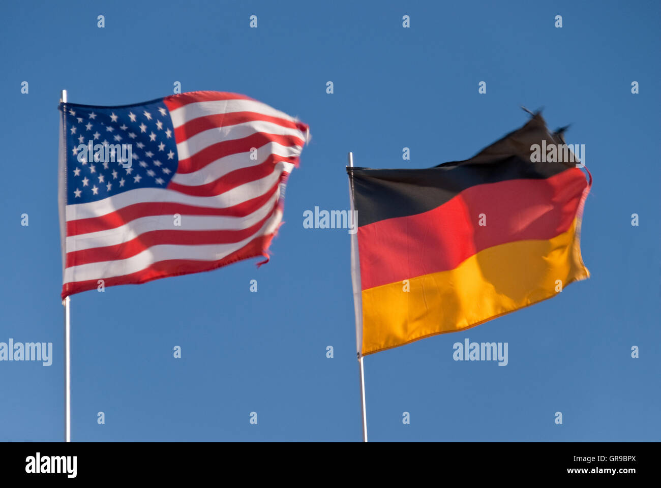 Flags Of Usa And Germany Stock Photo - Alamy