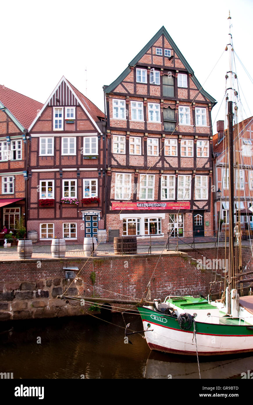 Scene In City Of Stade Germany Stock Photo - Alamy