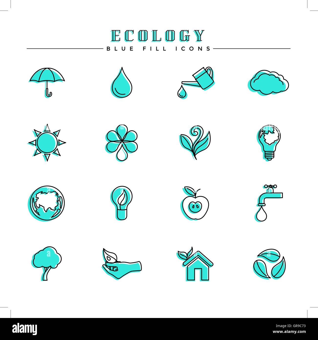 Ecology icon set collection Cut Out Stock Images & Pictures - Alamy