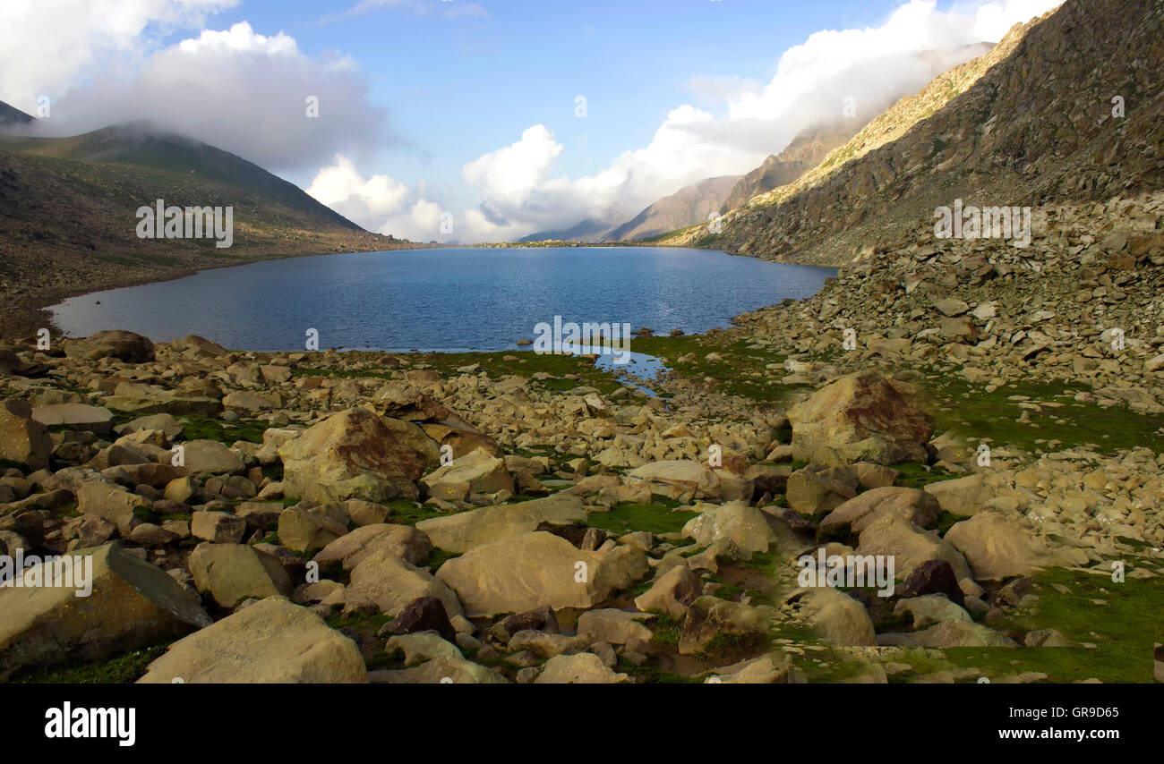 One of the many unexplored lakes in the Pir Panchal range(13000 ft ...