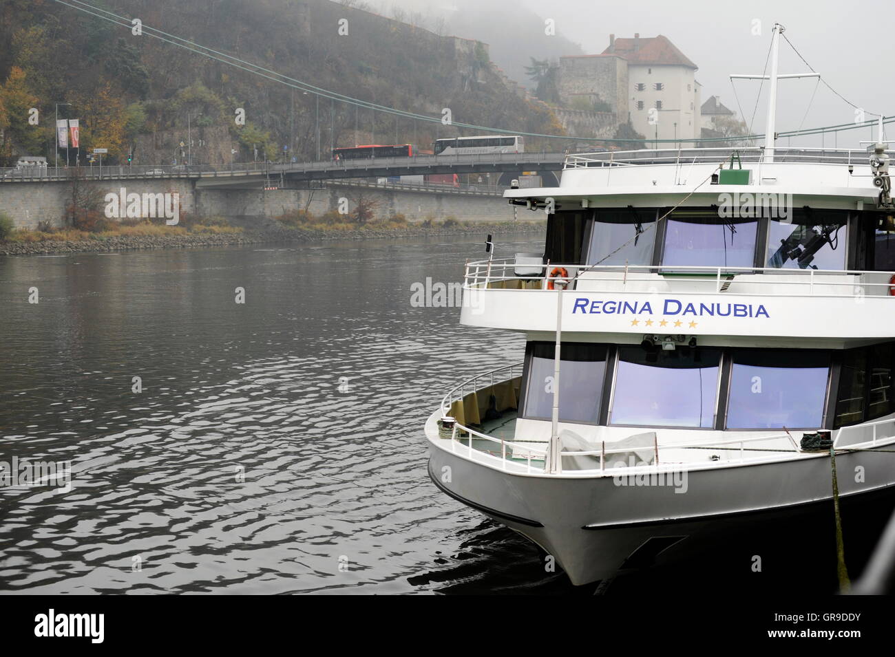 Passau, Excursion Boats On The Danube Stock Photo - Alamy