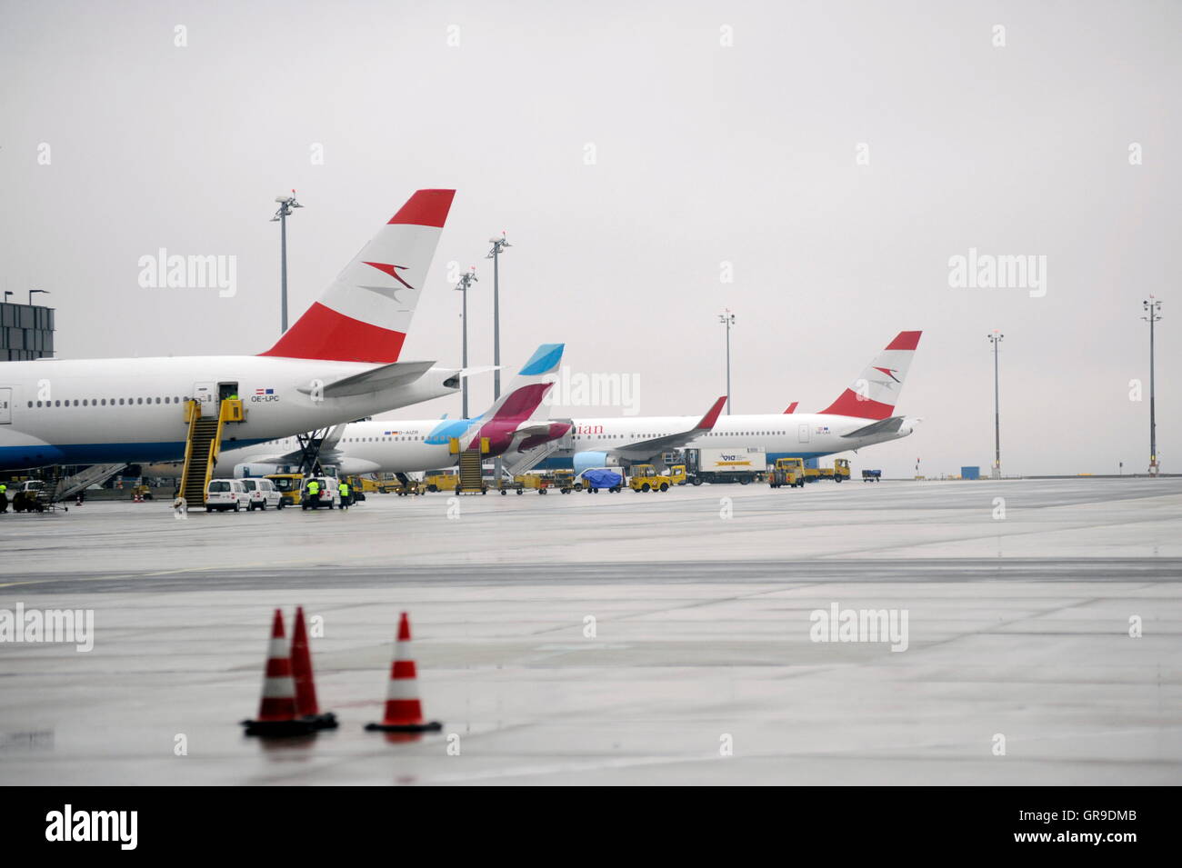 Austrian Airline At The Vienna International Airport Stock Photo - Alamy