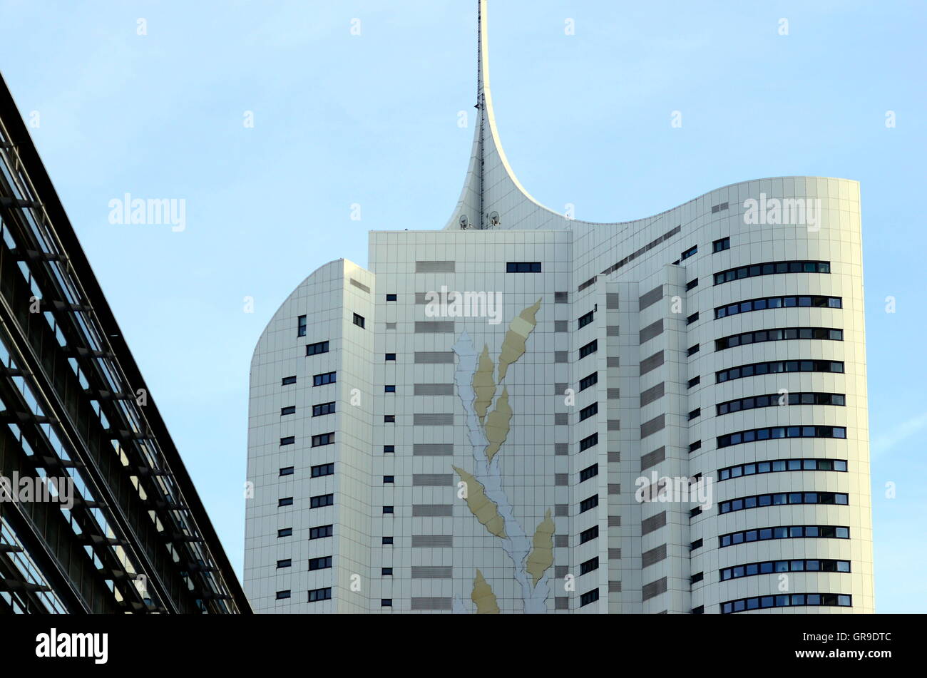 Skyscraper New Danube, Vienna Stock Photo - Alamy