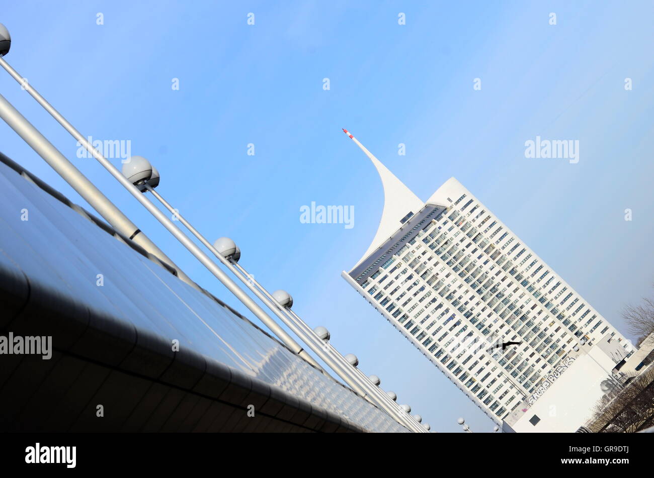 Skyscraper New Danube, Vienna Stock Photo - Alamy