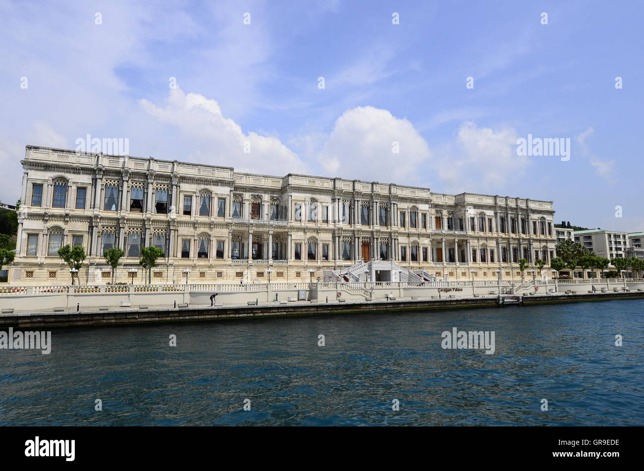 Ciragan Palace Kempinski On The Bosporus, Istanbul Stock Photo - Alamy
