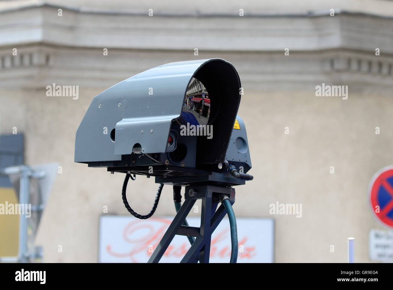 Police Presence At Demonstrations, Video Surveillance Stock Photo - Alamy